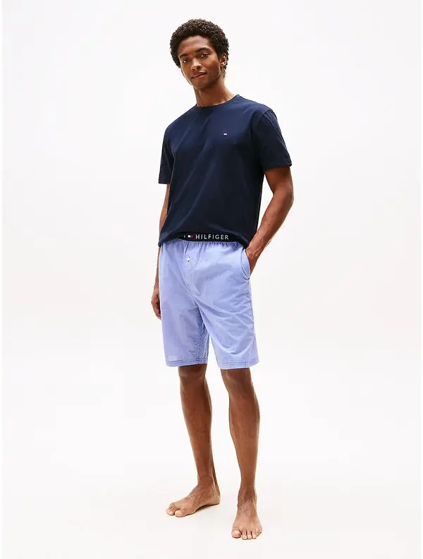 Tommy Hilfiger T-shirt & Woven Short Sleep Set - Navy
