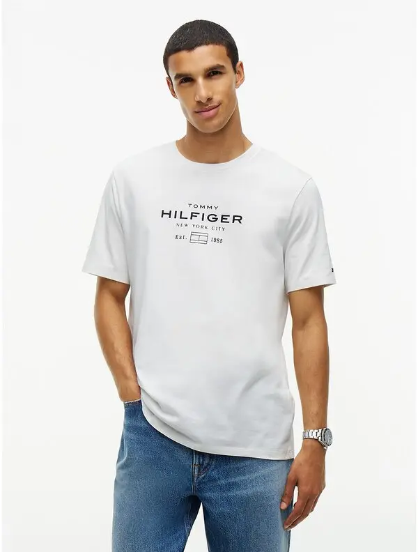Tommy Hilfiger Nyc Hilfiger Logo T-shirt - Ecru
