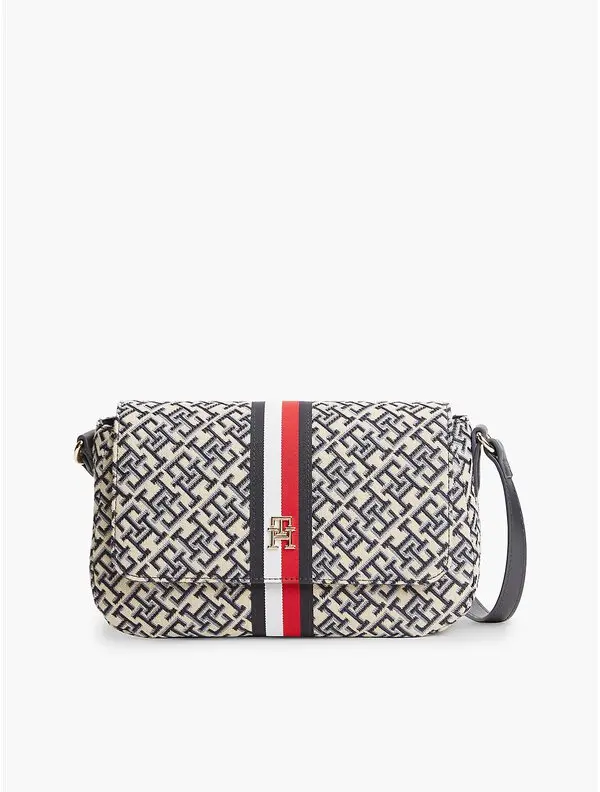 Tommy Hilfiger Signature Stripe Jacquard Cross Body Bag