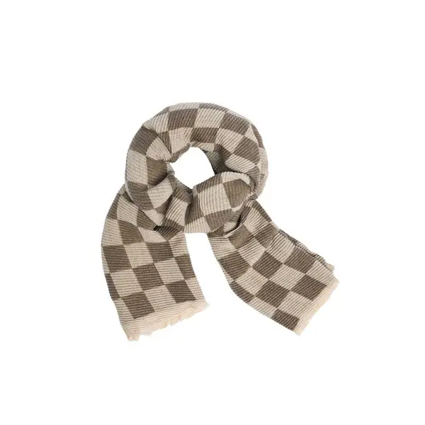 Saachi Crinkled Checkered Scarf