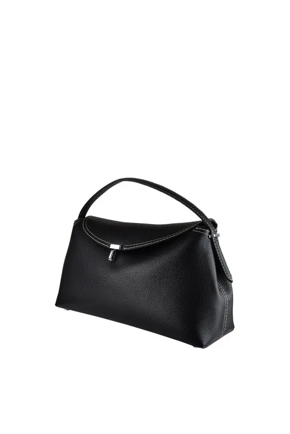 TOTEME T-lock Top Handle Bag - Black