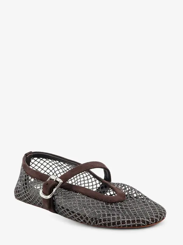 Alaïa Flat Mesh Ballet Flats With Rhinestone Detail - Multicolor