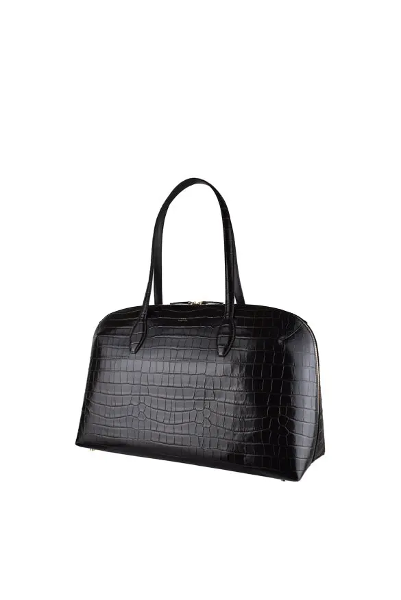 TOTEME Croco-embossed Zip-up Tote Bag