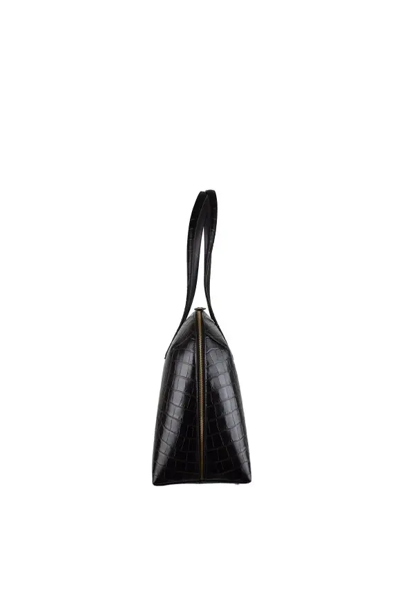 TOTEME Croco-embossed Zip-up Tote Bag