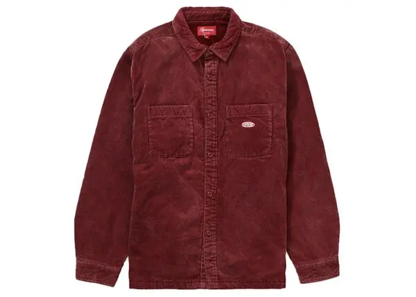 Supreme Quilted Corduroy Shirt - Rust