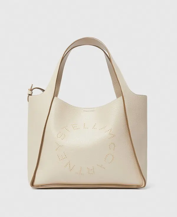 Stella McCartney Logo Top Handle Crossbody Tote Bag - Cream