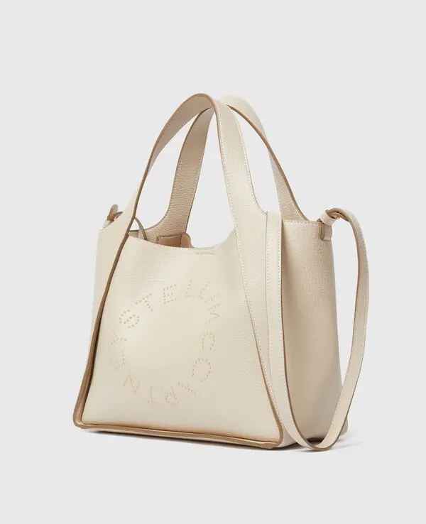 Stella McCartney Logo Top Handle Crossbody Tote Bag - Cream