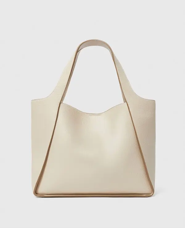 Stella McCartney Logo Top Handle Crossbody Tote Bag - Cream
