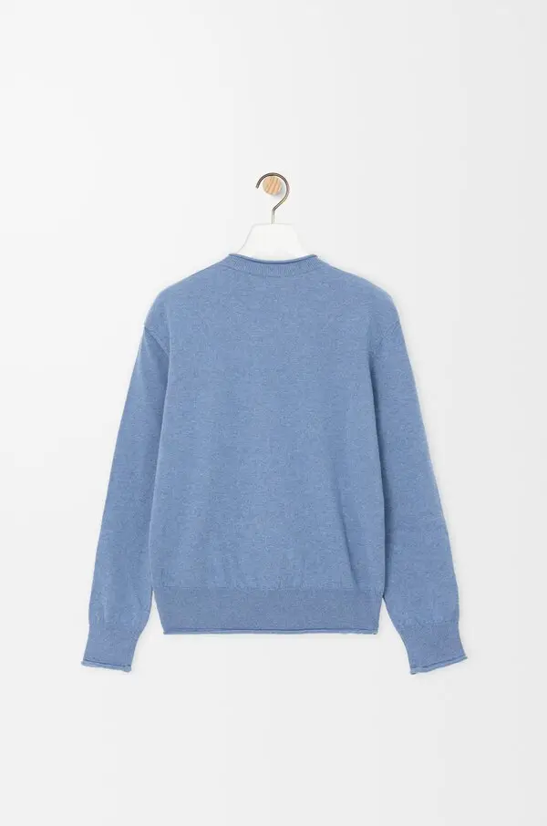 Loewe Cotton And Cashmere Pullover - Light Blue