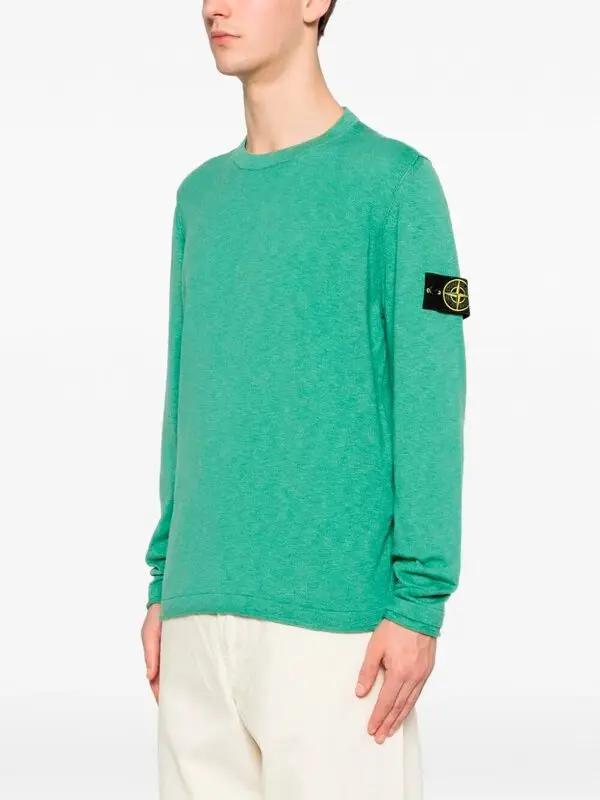 Stone Island Stocking Stitch Organic Cotton Nylon Crewneck