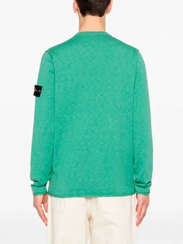 Stone Island Stocking Stitch Organic Cotton Nylon Crewneck