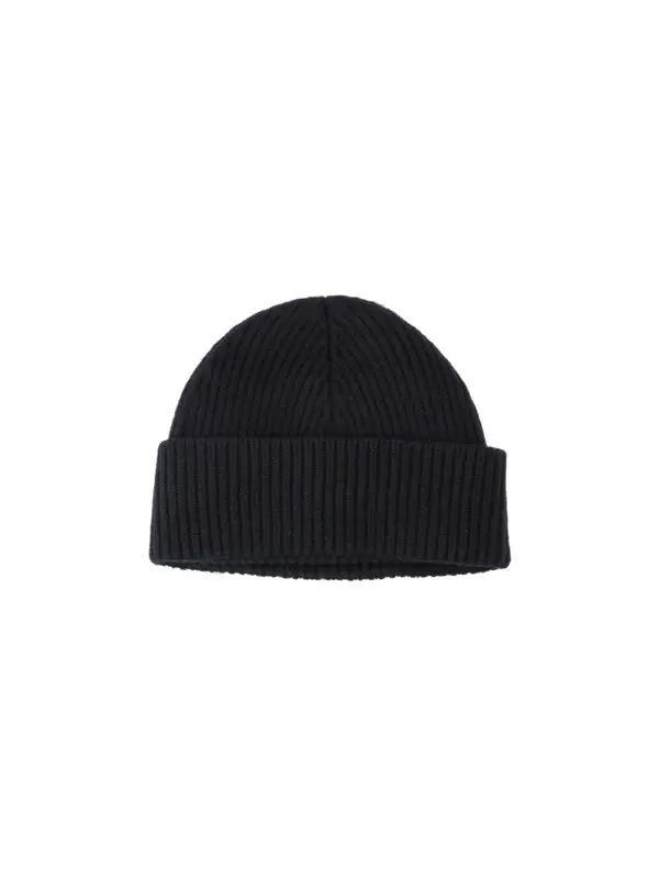 AMI Paris Wool Logo Beanie - Black