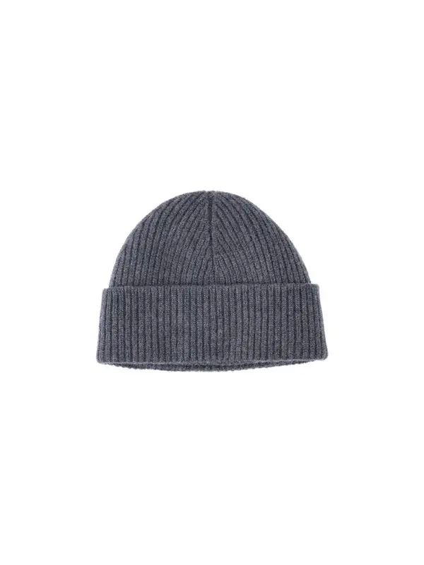 AMI Paris Wool Logo Beanie - Gray