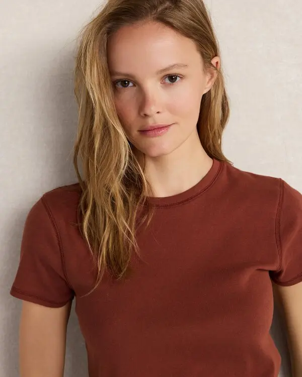 HAVEN WELL WITHIN Cotton Slub Fitted T-shirt - Chantrelle