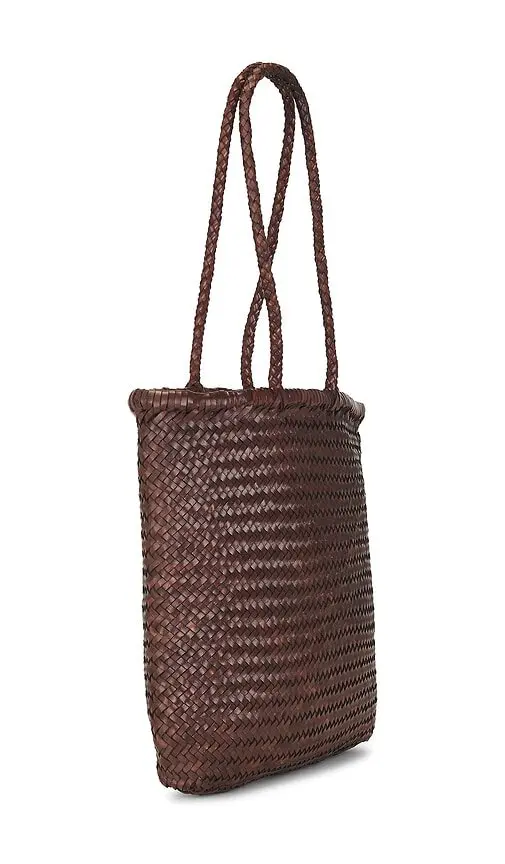 ST. AGNI Woven Leather Tote Bag
