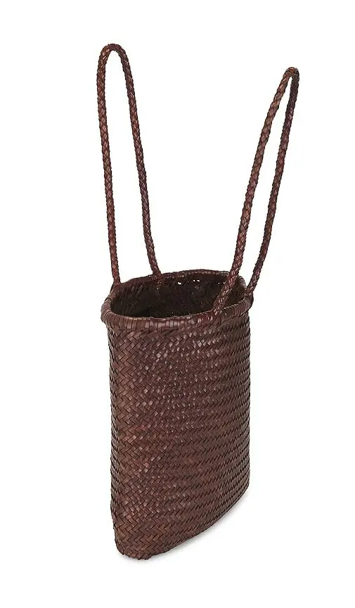 ST. AGNI Woven Leather Tote Bag