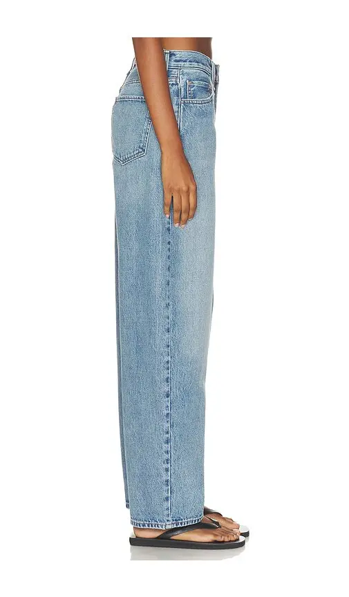 FAVORITE DAUGHTER The Mercer Mid Rise Easy Barely Barrel Jean In Blue