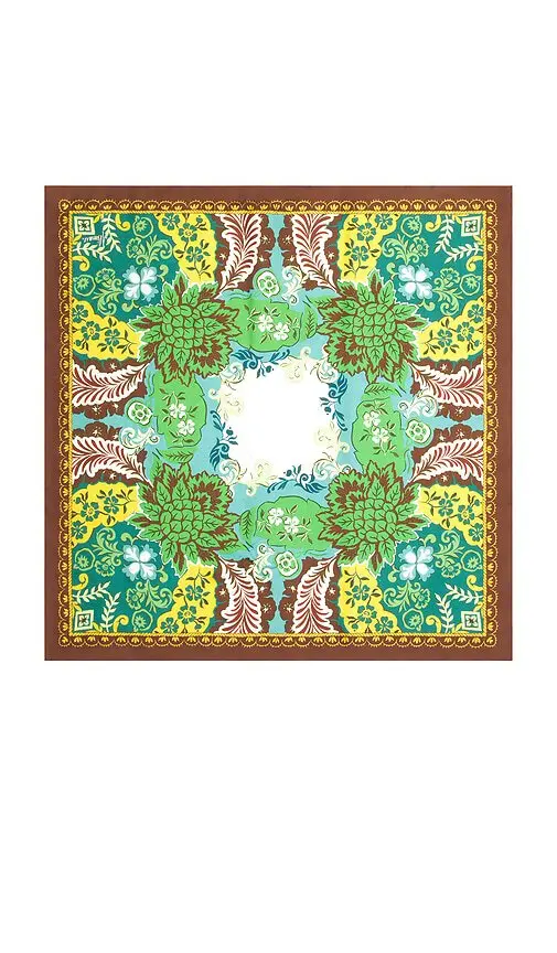 ALEMAIS Florence Silk Scarf In Green
