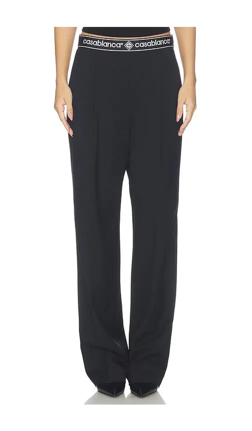 Casablanca Wool Tailored Trouser - Black