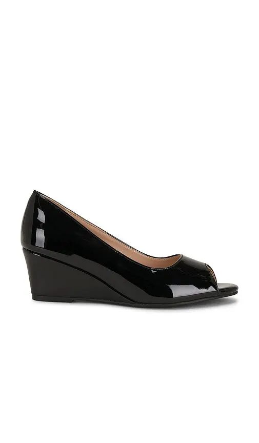 NIIHAI Open Toe Wedge Sandal - Black