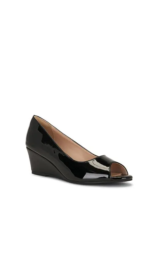 NIIHAI Open Toe Wedge Sandal - Black