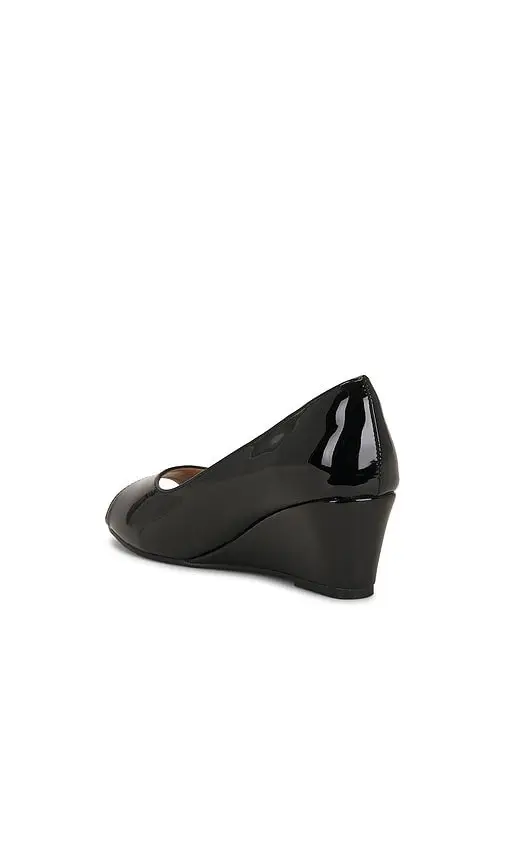 NIIHAI Open Toe Wedge Sandal - Black