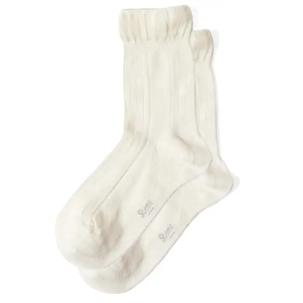STEMS Dream Cotton Cashmere Socks - Ivory