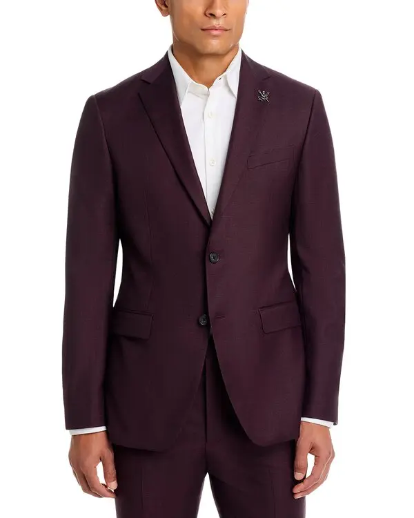 John Varvatos Sharkskin Slim Fit Wool Suit Jacket