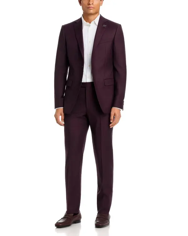 John Varvatos Slim Fit Wool Sharkskin Suit Pants
