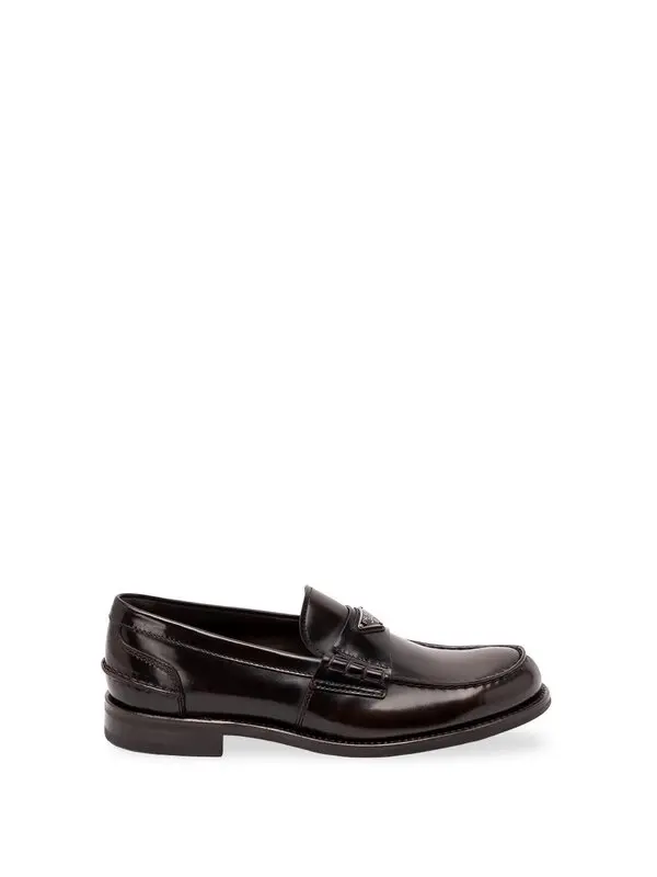 Prada Brushed Leather Loafers