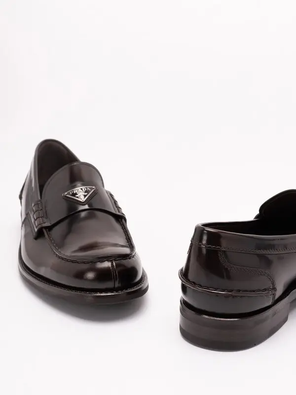 Prada Brushed Leather Loafers