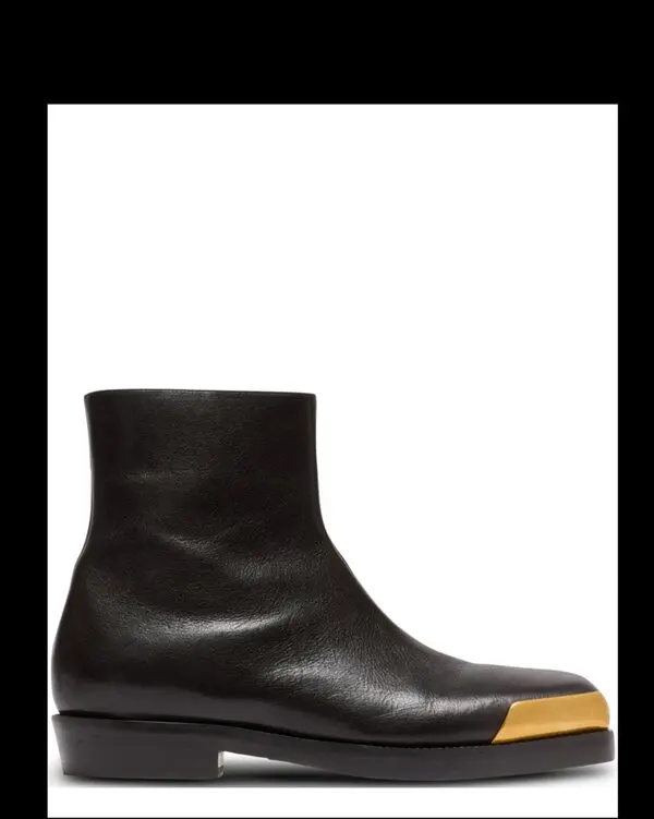 Balmain Textured Square-toe Boots