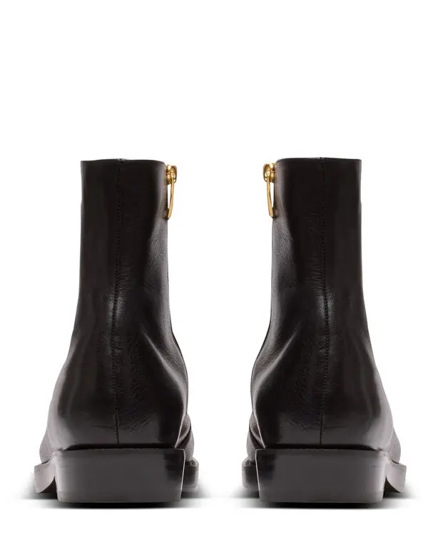 Balmain Textured Square-toe Boots