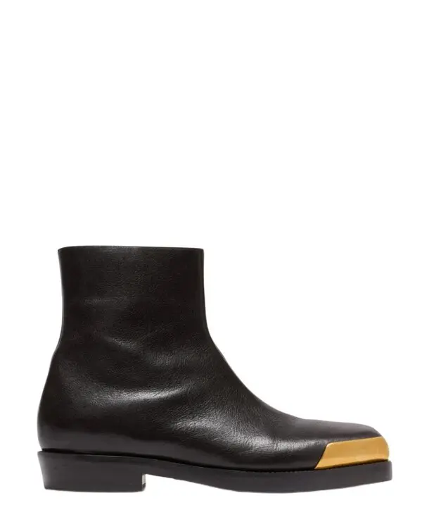 Balmain Textured Square-toe Boots