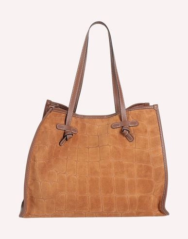 GIANNI CHIARINI Croc Effect Suede Tote