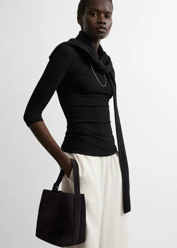 TOTEME Small Belted Suede Tote