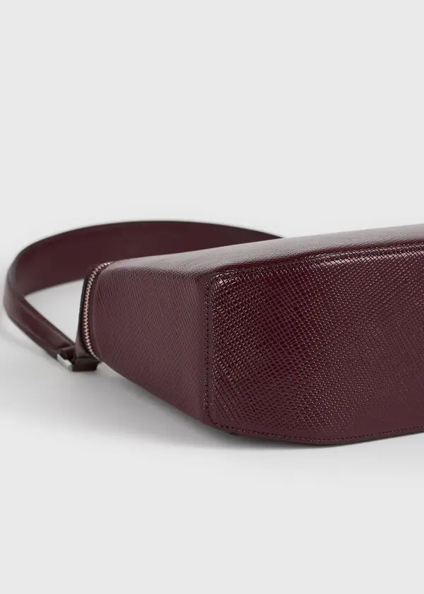 TOTEME Clip Palmellato Patent Shoulder Bag - Cherry