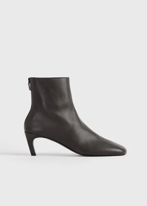 TOTEME Nappa Mid-heel Boots - Bark