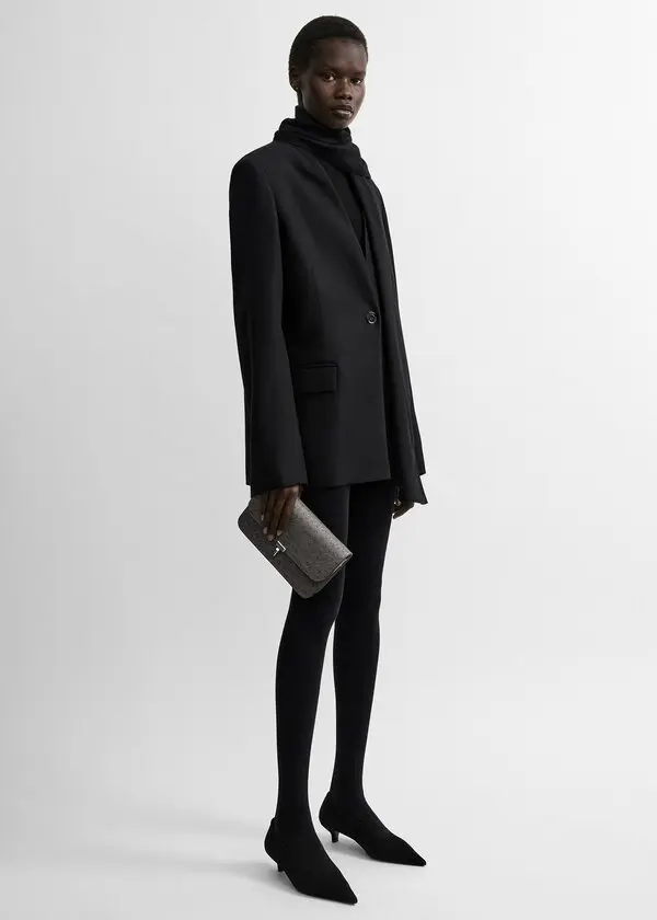 TOTEME T-lock Ostrich-embossed Crossbody