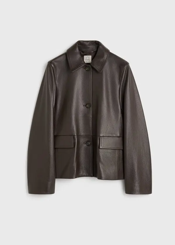 TOTEME Grained Leather Jacket