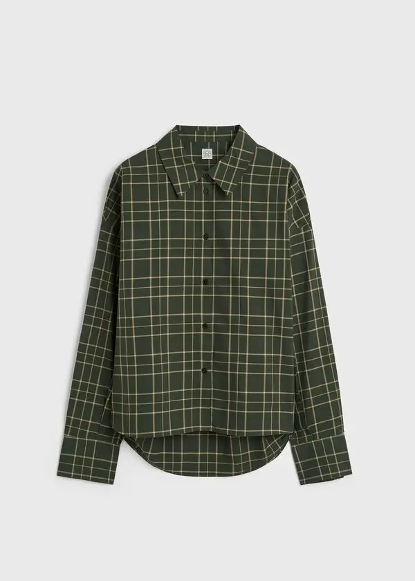 TOTEME Boxy Shirt Pine/popcorn