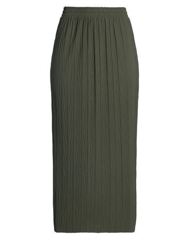 Max Mara Leisure Midi Skirt Military Size Polyester - Green