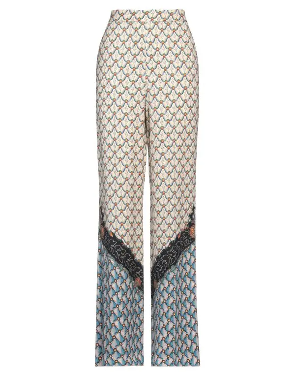Etro Pants Ivory Size Viscose, Elastane
