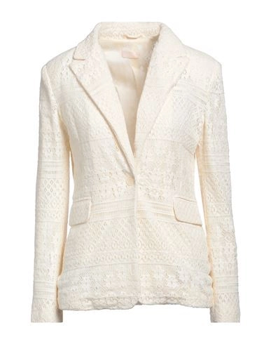 Liu Jo Jacket Ivory Size Cotton, Polyamide, Elastane