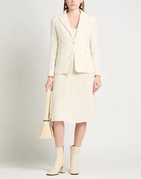 Liu Jo Jacket Ivory Size Cotton, Polyamide, Elastane