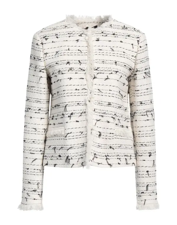 Liu Jo Jacket Ivory Size Cotton, Acrylic, Polyamide