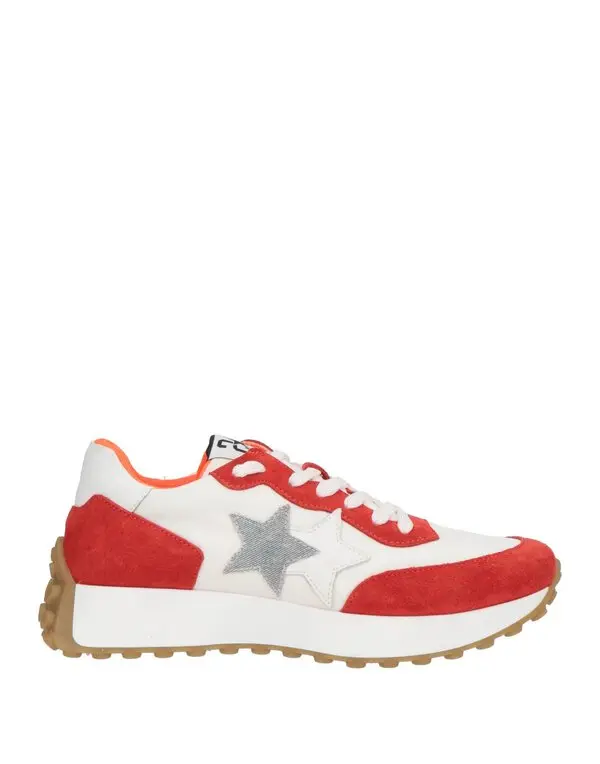 2STAR Sneakers Size Leather, Textile Fibers