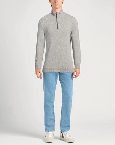 Fedeli Turtleneck Light Size Cashmere, Leather - Grey
