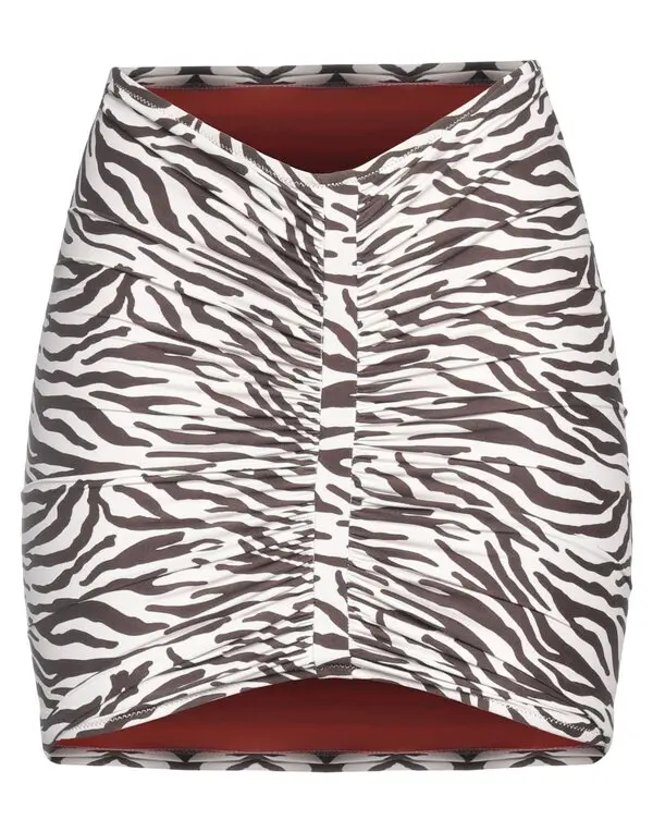 REINA OLGA Polyamide Econyl Tiger Stripes Mini Skirt