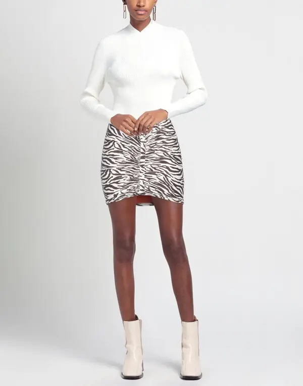 REINA OLGA Polyamide Econyl Tiger Stripes Mini Skirt